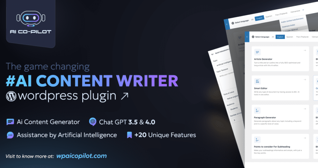 WP AI CoPilot - Best AI Content Writer Plugin for WordPress